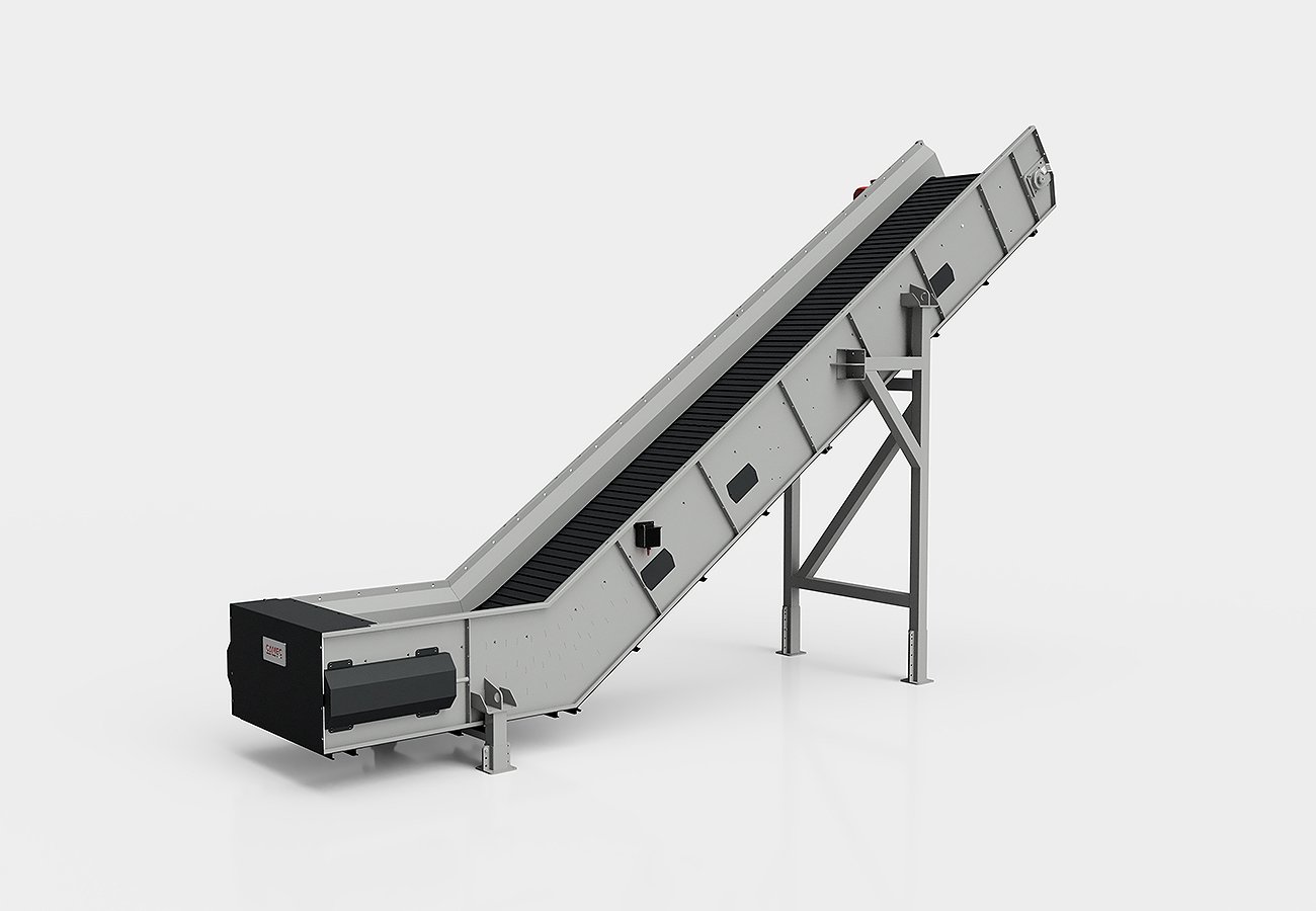 Rubber-faced Metal Slat Conveyors