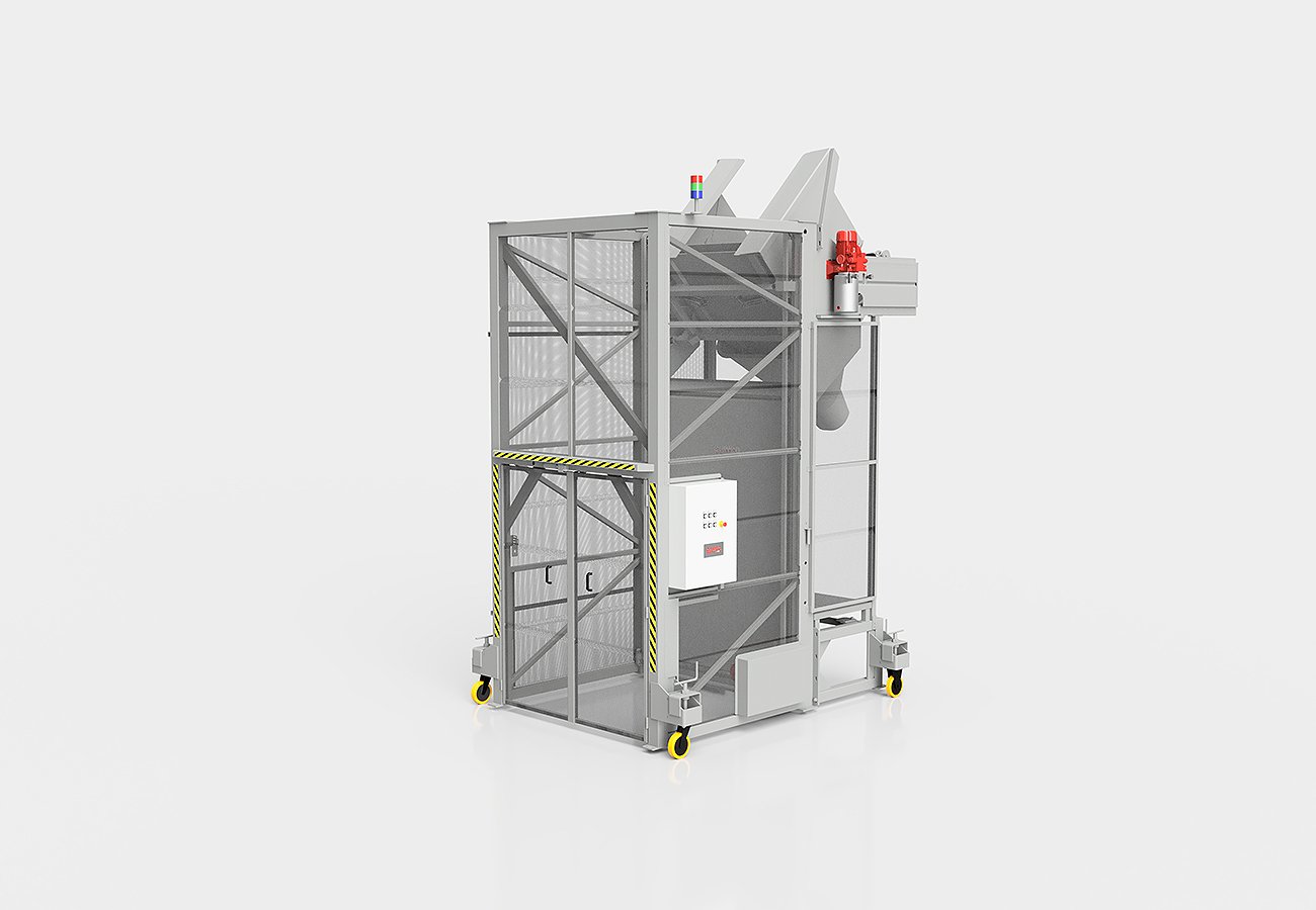 Front Discharge Tippers for Preforms with Special Conveying Hopper